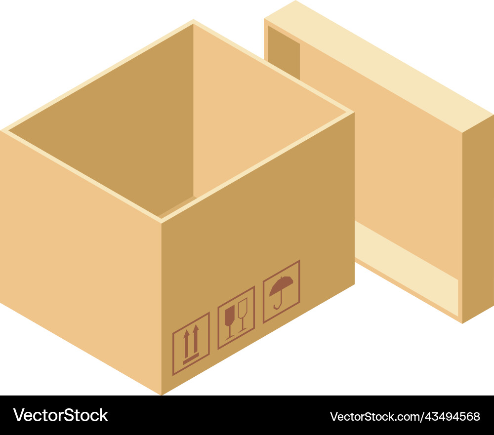 Isometric box Royalty Free Vector Image - VectorStock