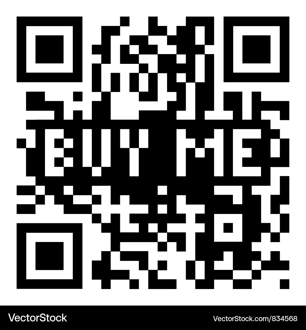 Qr code buy me Royalty Free Vector Image - VectorStock