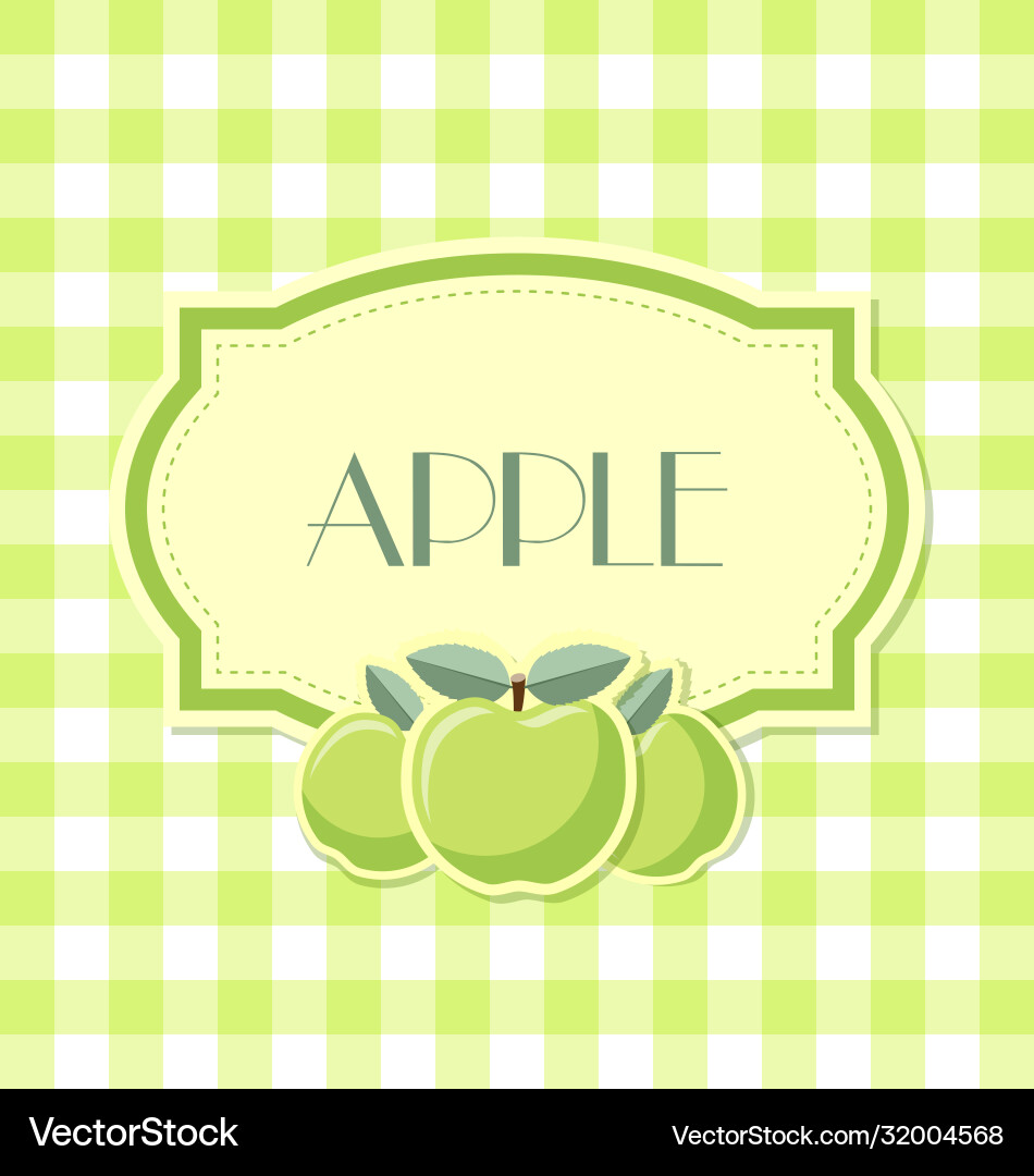 Retro apple label Royalty Free Vector Image - VectorStock