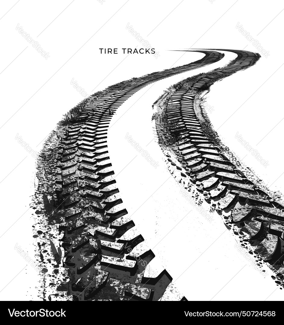 Tire tracks Royalty Free Vector Image - VectorStock