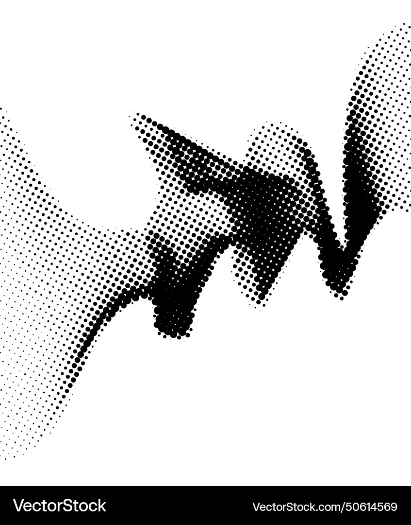 Abstract dotted waveforms Royalty Free Vector Image