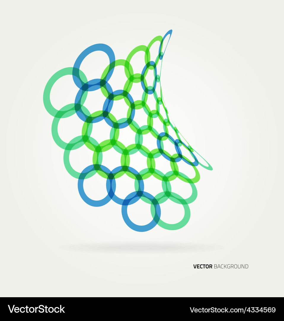 Abstract wave circles template Royalty Free Vector Image