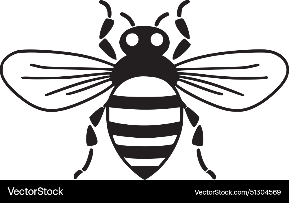 Bee - minimalist and simple silhouette Royalty Free Vector