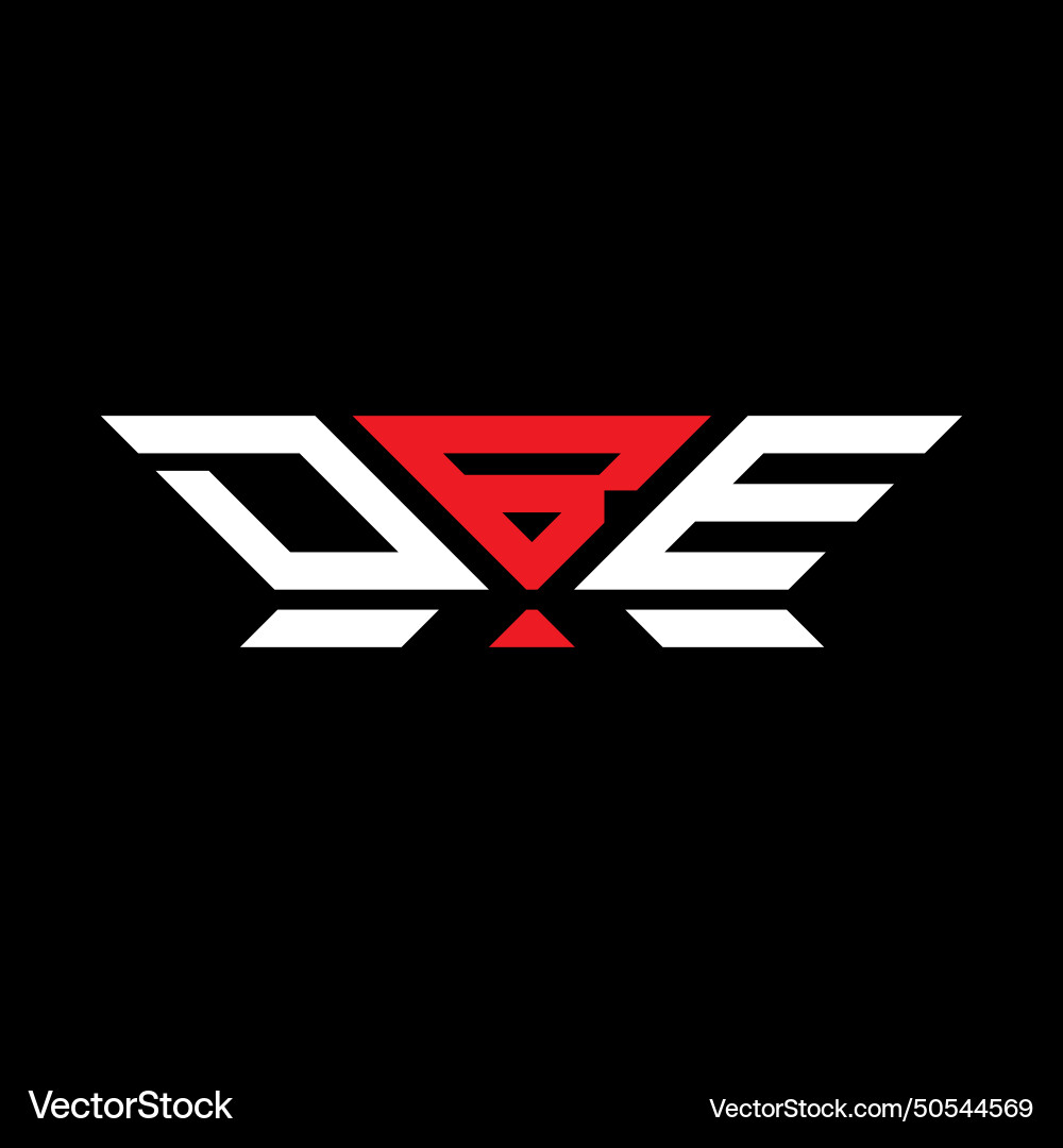 Dbe letter logo design simple and modern Vector Image