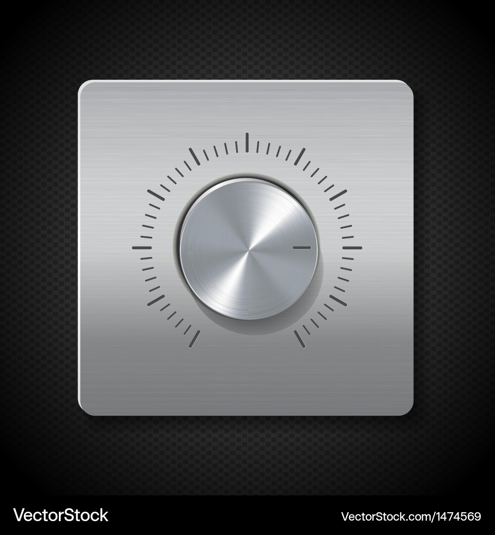 Metallic Dial Control Royalty Free Vector Image