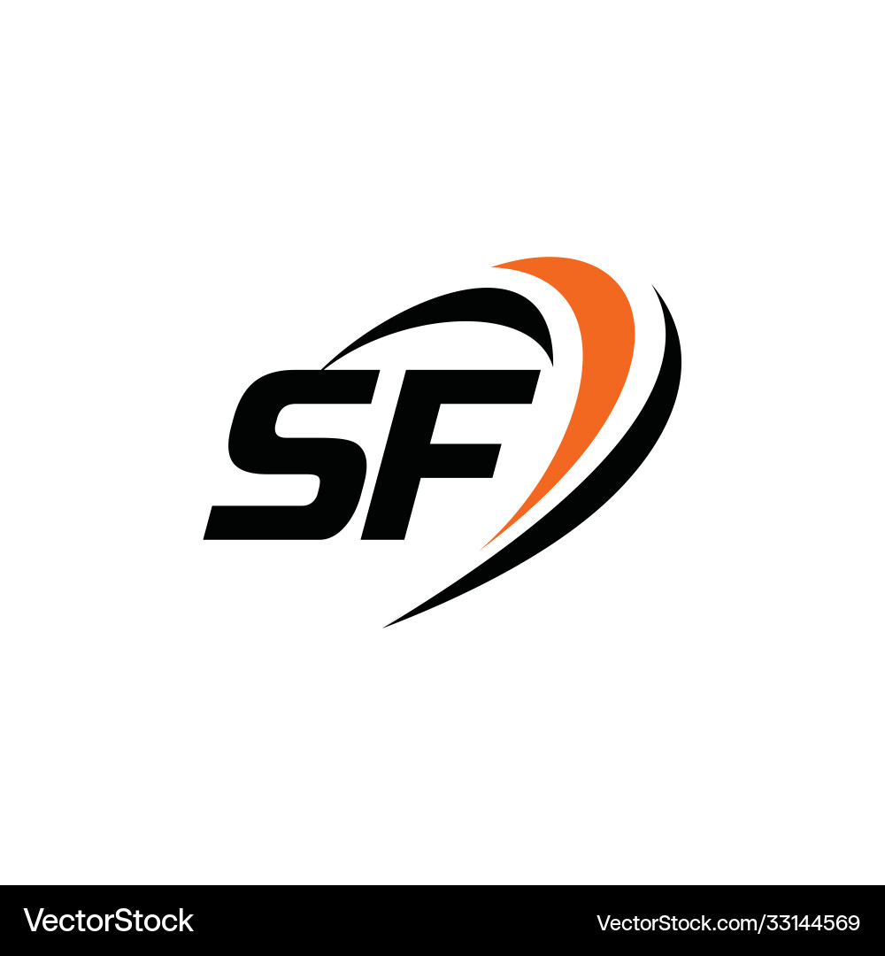 Sf monogram logo Royalty Free Vector Image - VectorStock