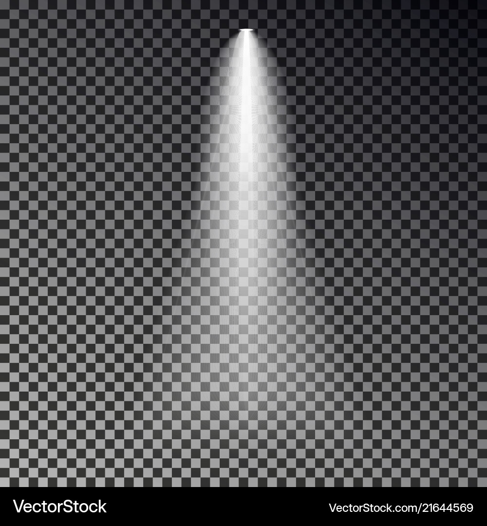 Stage light ray spotlight transparent effe Vector Image