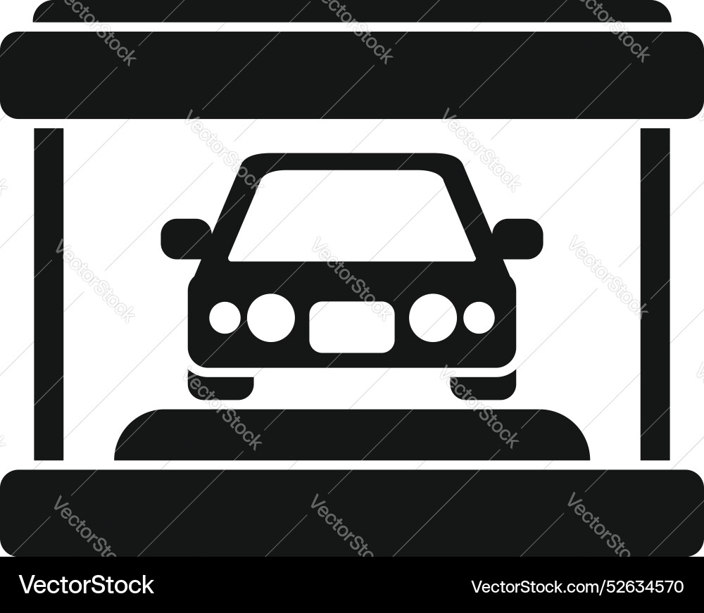 Car parking under modern covered lot icon Vector Image