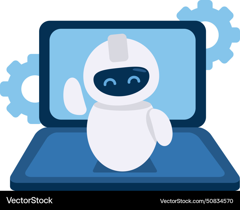 Chatbot coding technology Royalty Free Vector Image