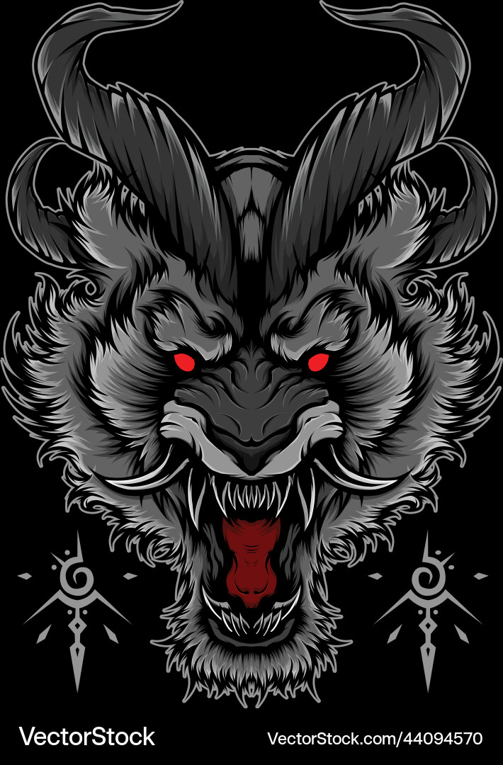 Dragon head Royalty Free Vector Image - VectorStock