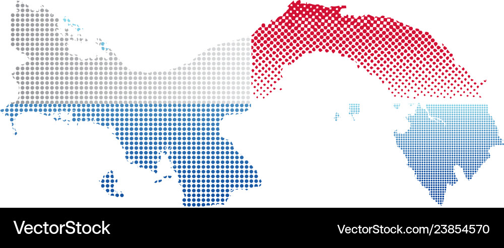 Map of panama with flag Royalty Free Vector Image