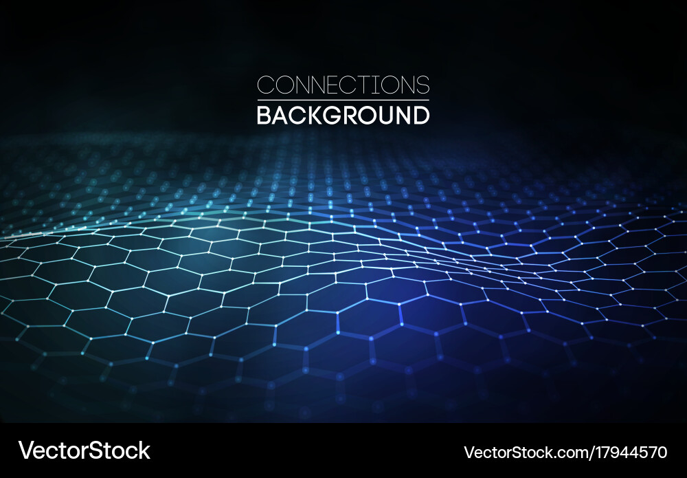 Network connection concept blue Royalty Free Vector Image