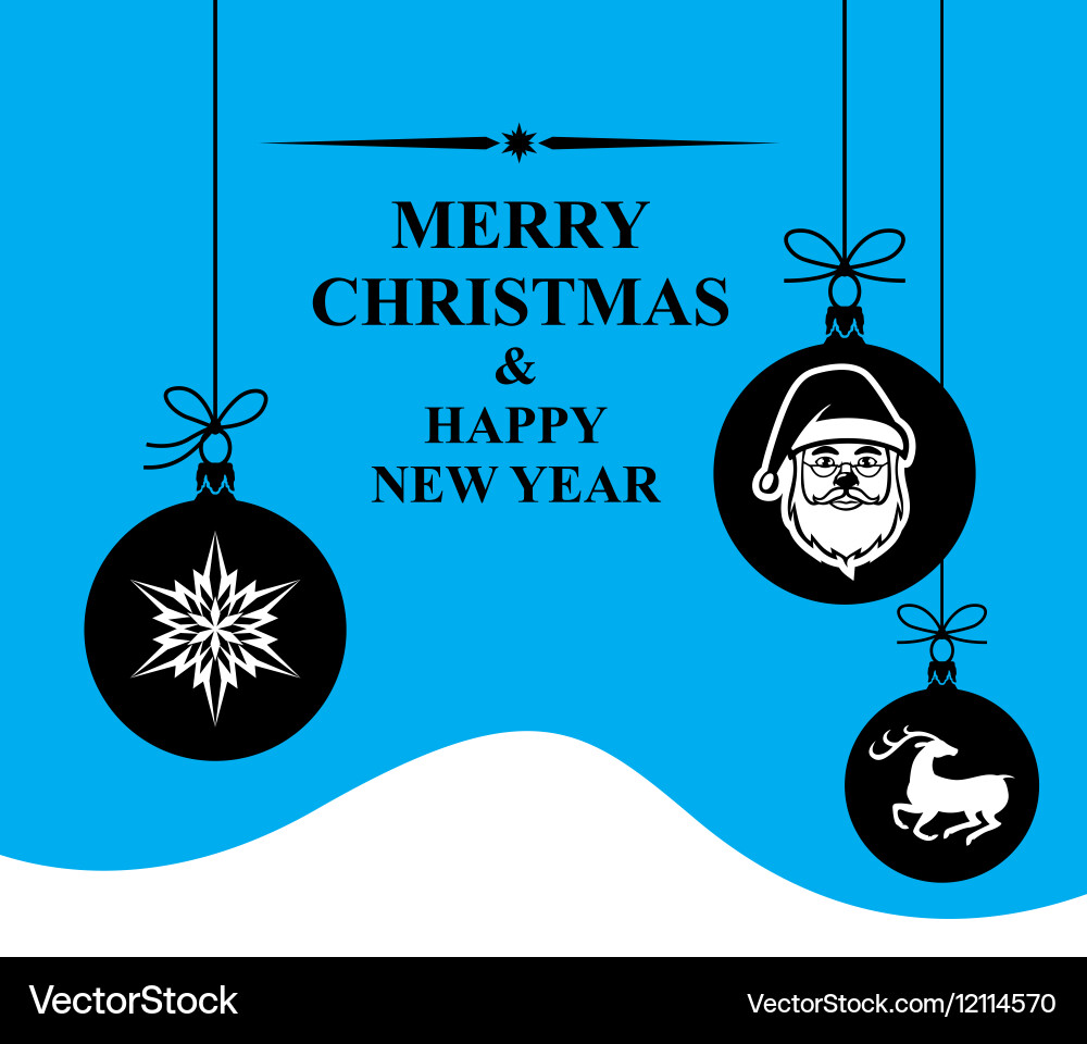 Santa ball card Royalty Free Vector Image - VectorStock
