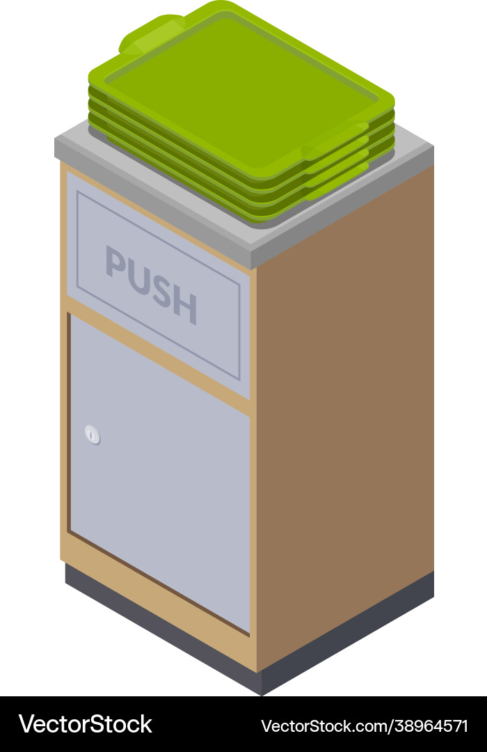 Food court bin Royalty Free Vector Image - VectorStock