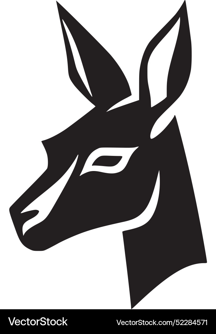 Kangaroo - black and white – Royalty-Free Vector | VectorStock