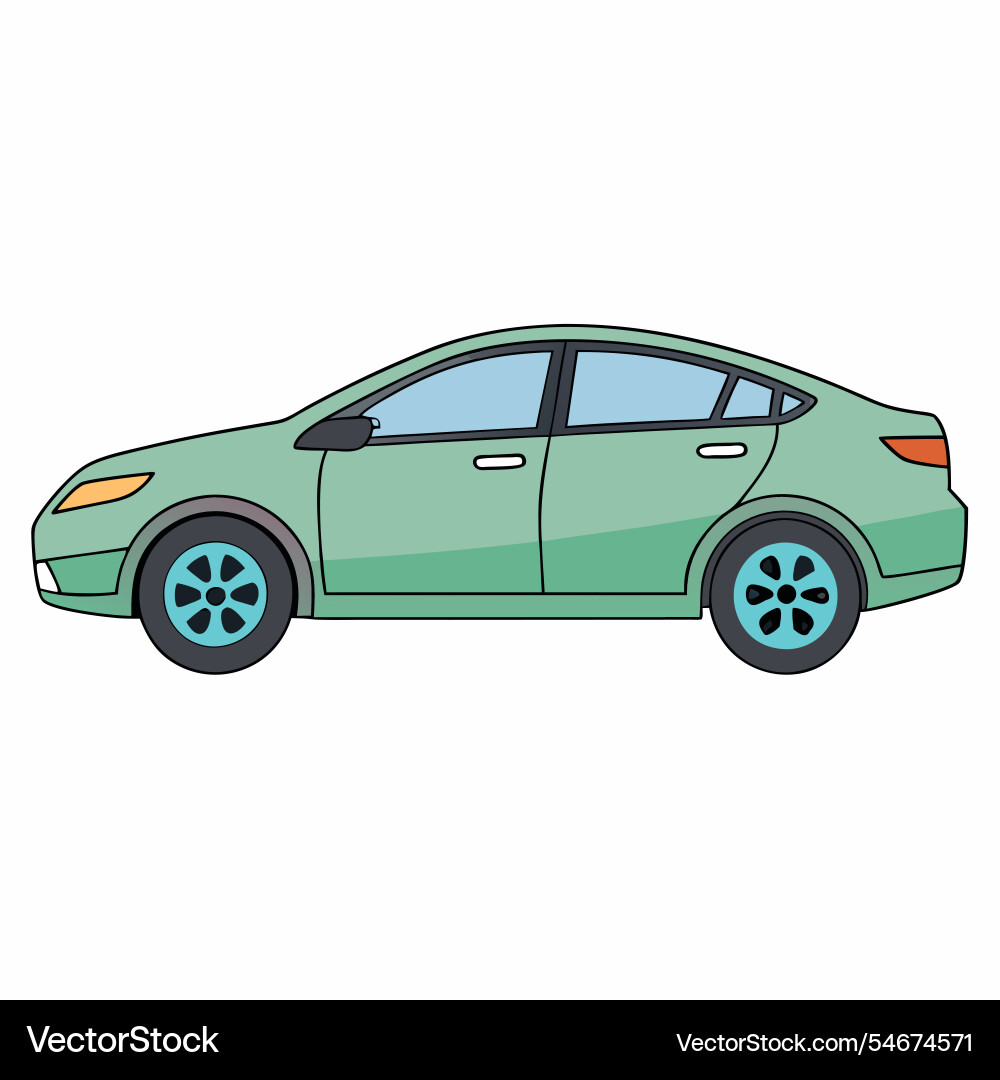 Kia car flat design Royalty Free Vector Image - VectorStock