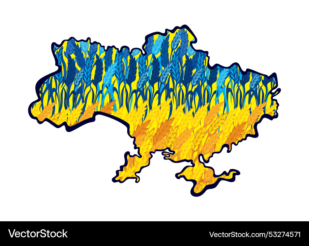 Map of ukraine Royalty Free Vector Image - VectorStock