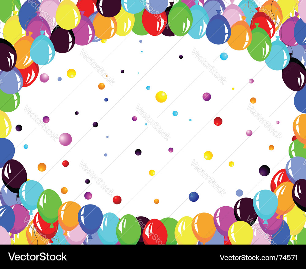 Party balloons Royalty Free Vector Image - VectorStock