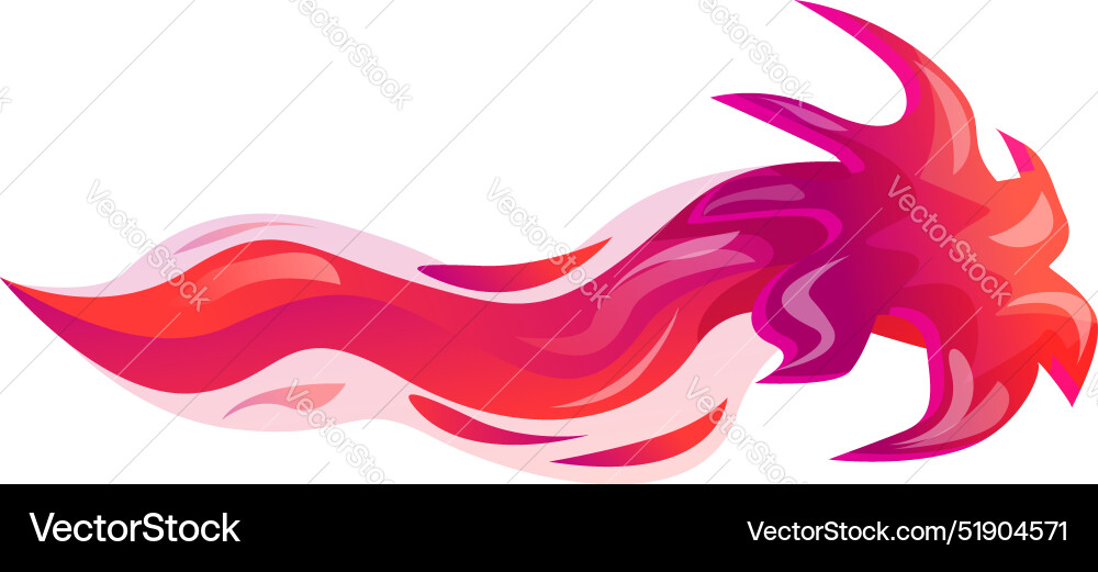 Red and pink abstract fire effect flowing Vector Image