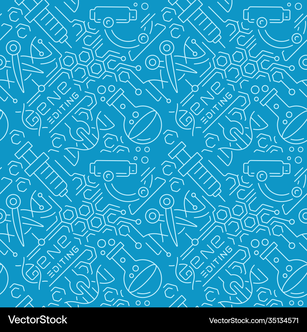 Seamless background for gene engineering theme Vector Image