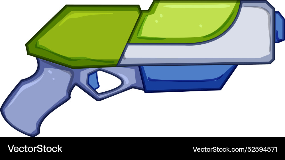 Space blaster gun cartoon Royalty Free Vector Image