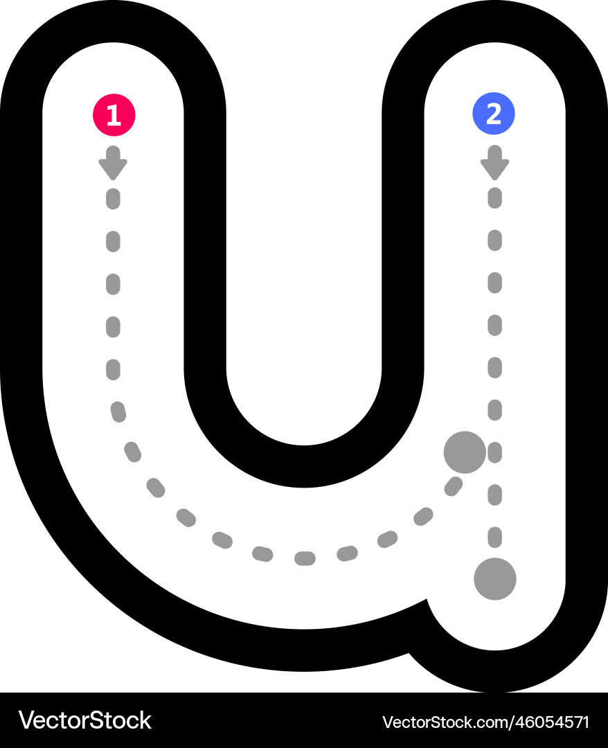 Tracing alphabet letter u lowercase prewriting Vector Image Tracing alphabet letter u lowercase prewriting Vector Image