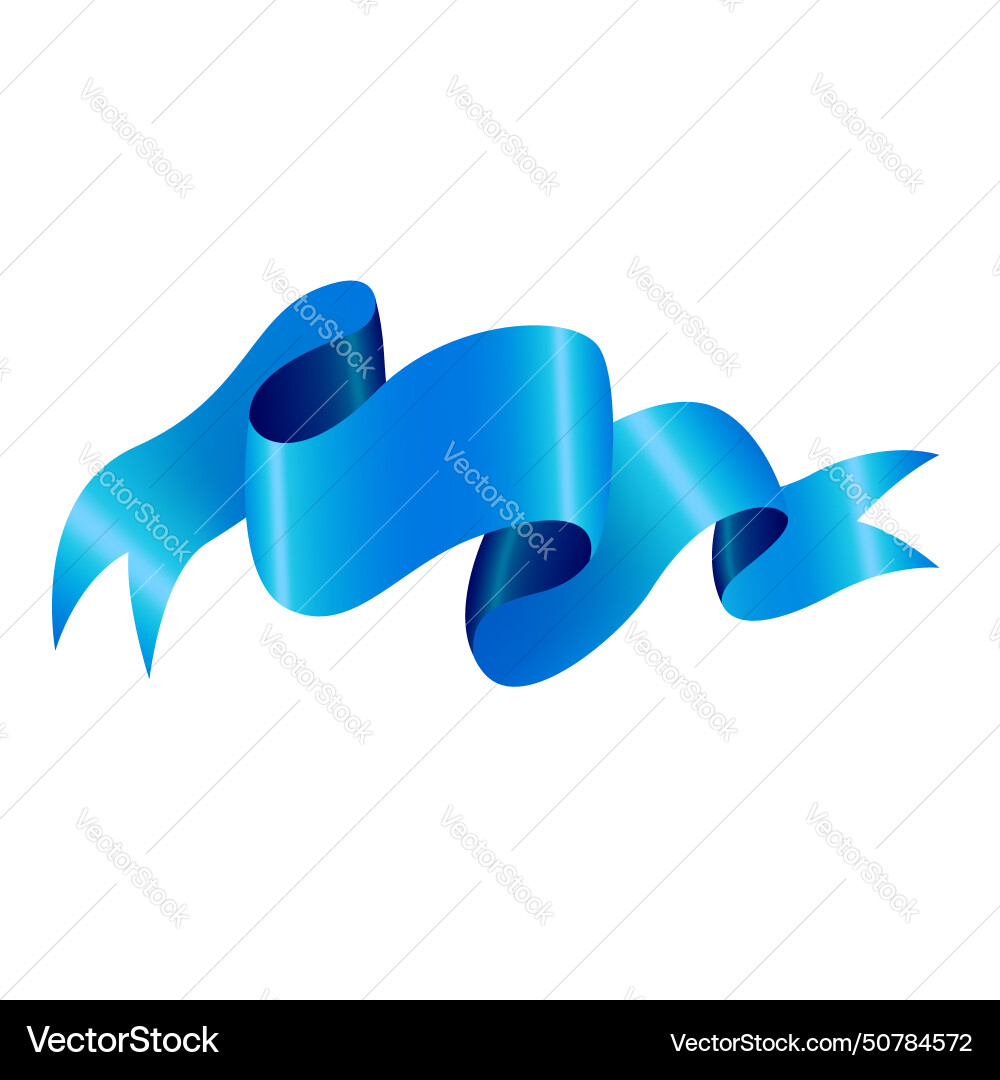 Blue banner ribbon Royalty Free Vector Image - VectorStock