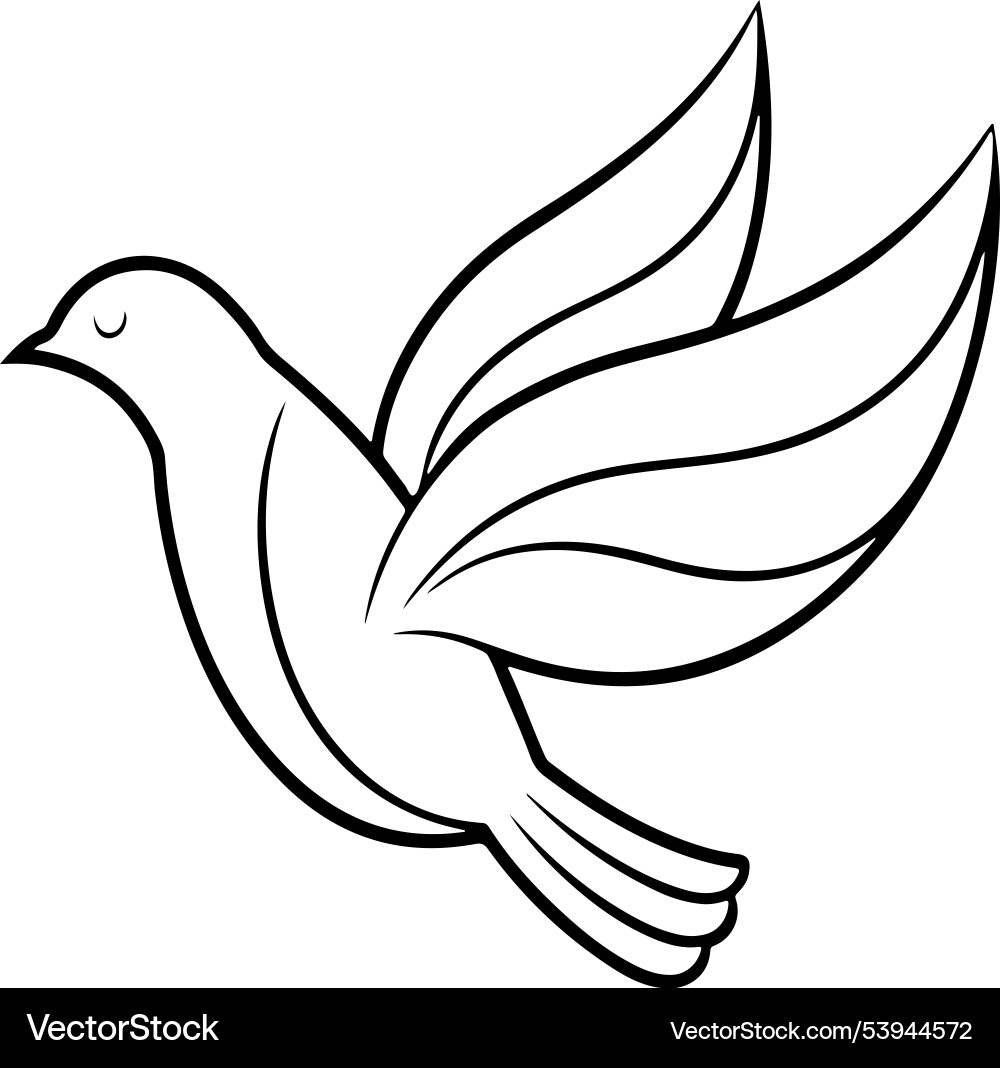 Dove silhouette Royalty Free Vector Image - VectorStock