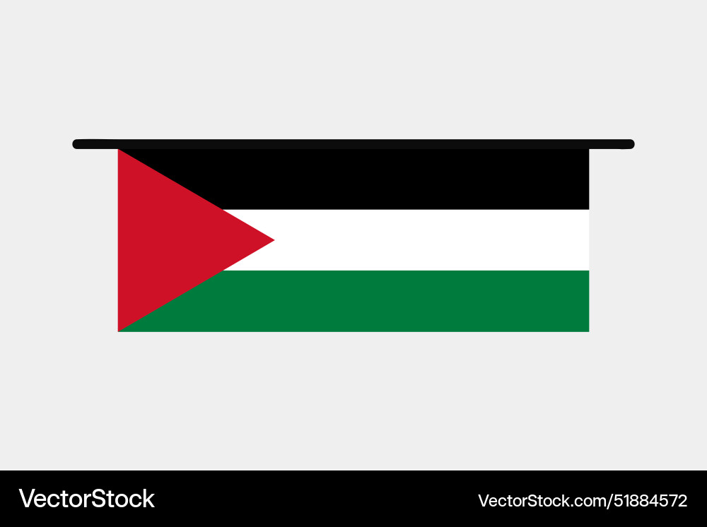 Flag of palestine Royalty Free Vector Image - VectorStock