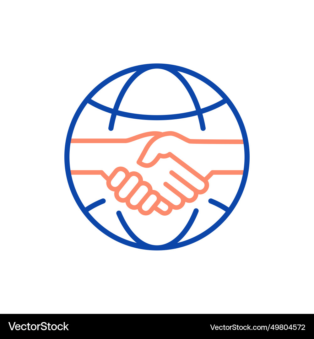 Friendship line icon Royalty Free Vector Image