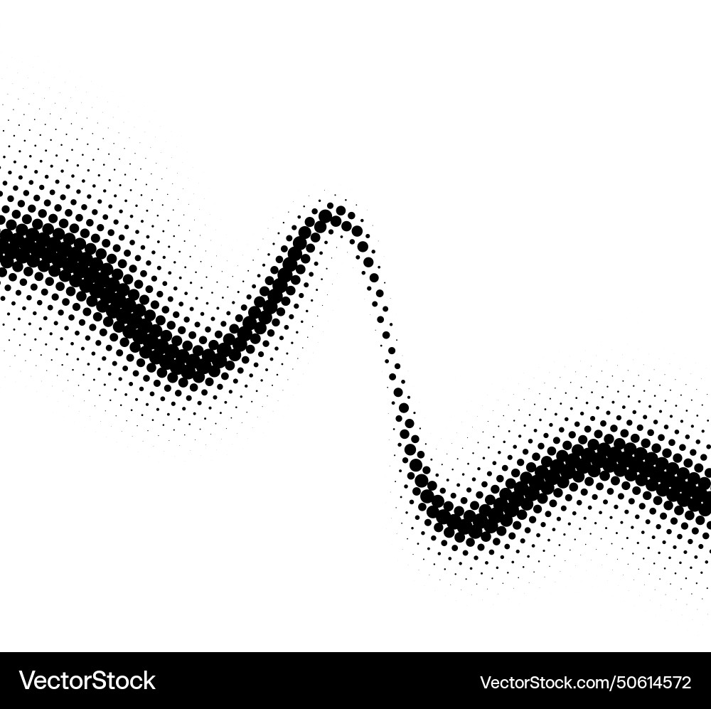 Halftone soundwave design Royalty Free Vector Image