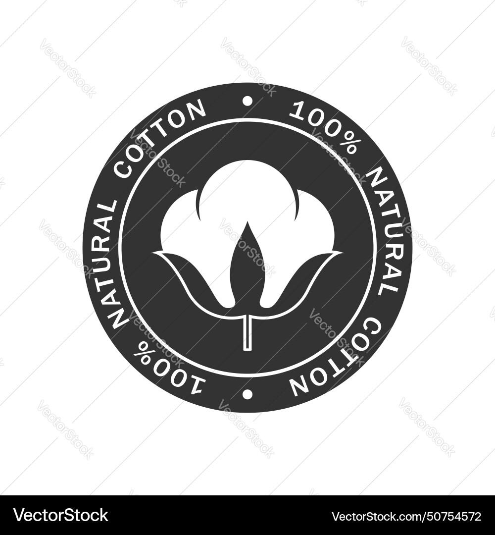 Label cotton Royalty Free Vector Image - VectorStock