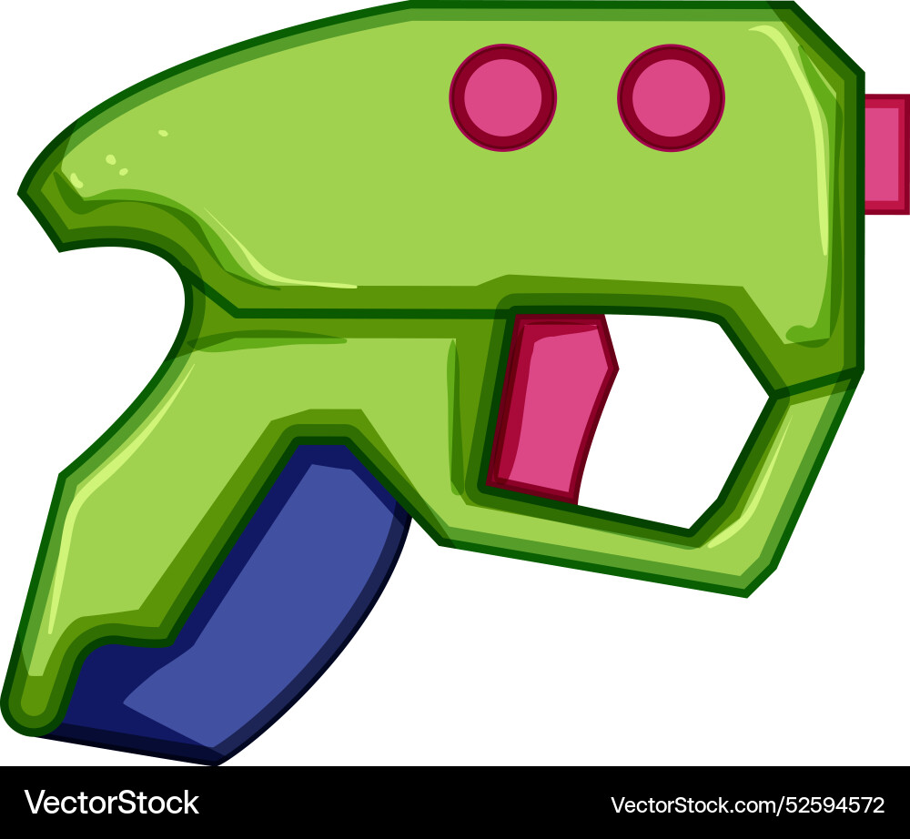 Laser blaster gun cartoon Royalty Free Vector Image