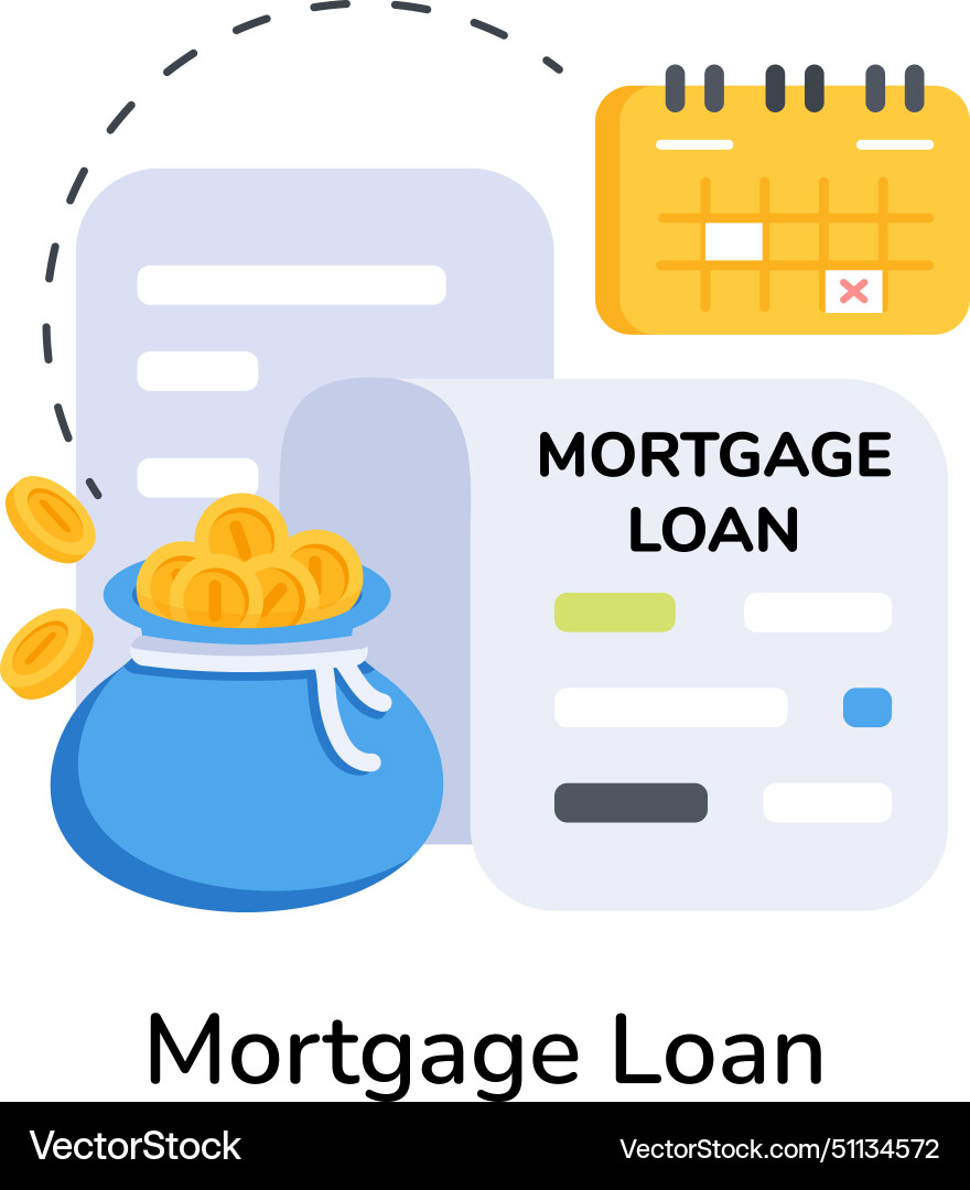 Mortgage loan Royalty Free Vector Image - VectorStock