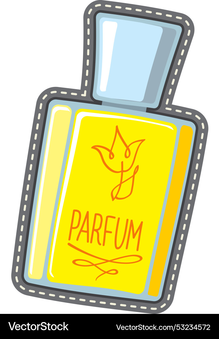Perfume bottle sticker fragrance patch aroma Vector Image