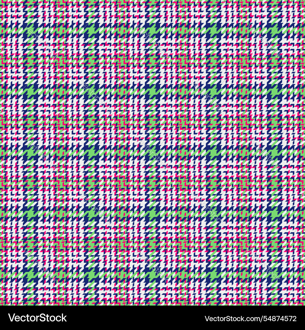 Vibrant diagonal houndstooth pattern in bold Vector Image