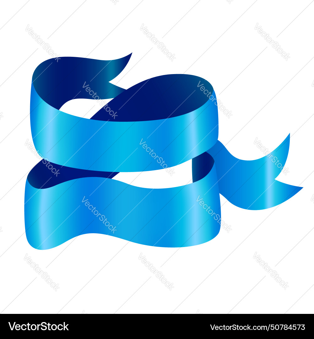 Blue banner ribbon Royalty Free Vector Image - VectorStock