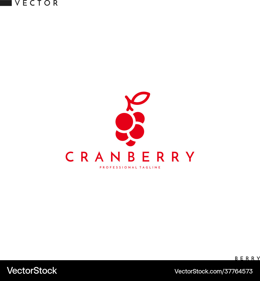 Cranberry logo Royalty Free Vector Image - VectorStock