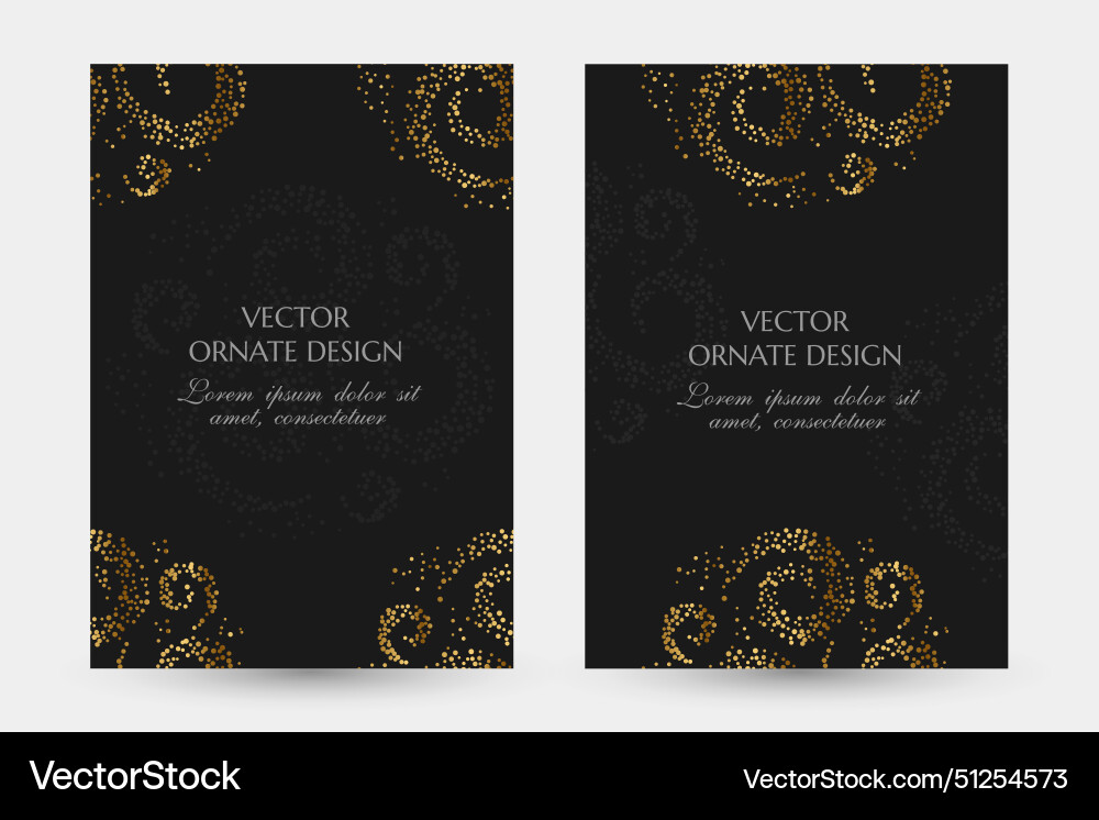 Golden swirls design luxury vertical posters – Royalty-Free Vector ...