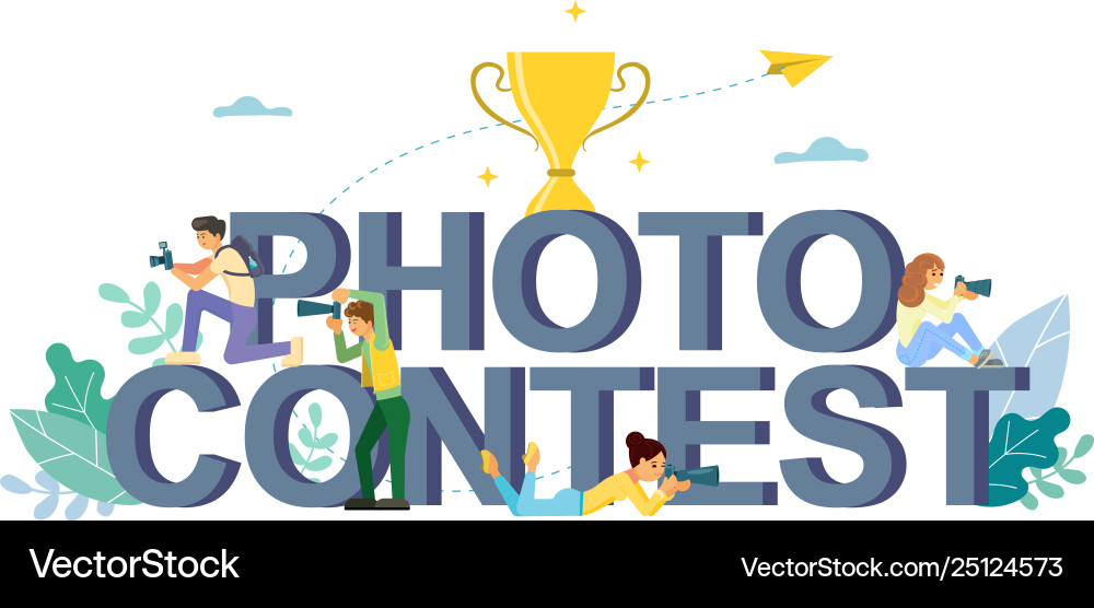 Photo contest flat style design Royalty Free Vector Image