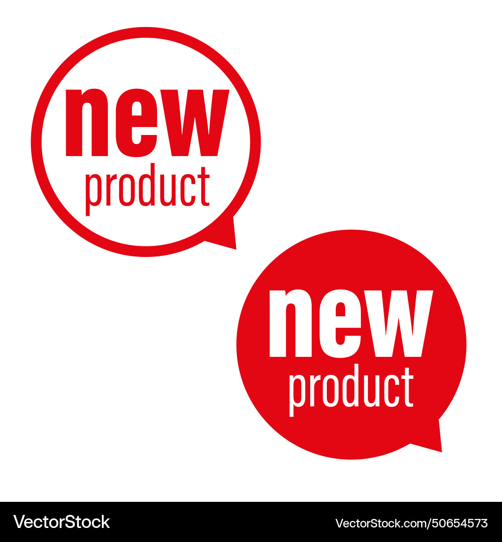 Red Announcement Button - New Product Royalty Free Vector