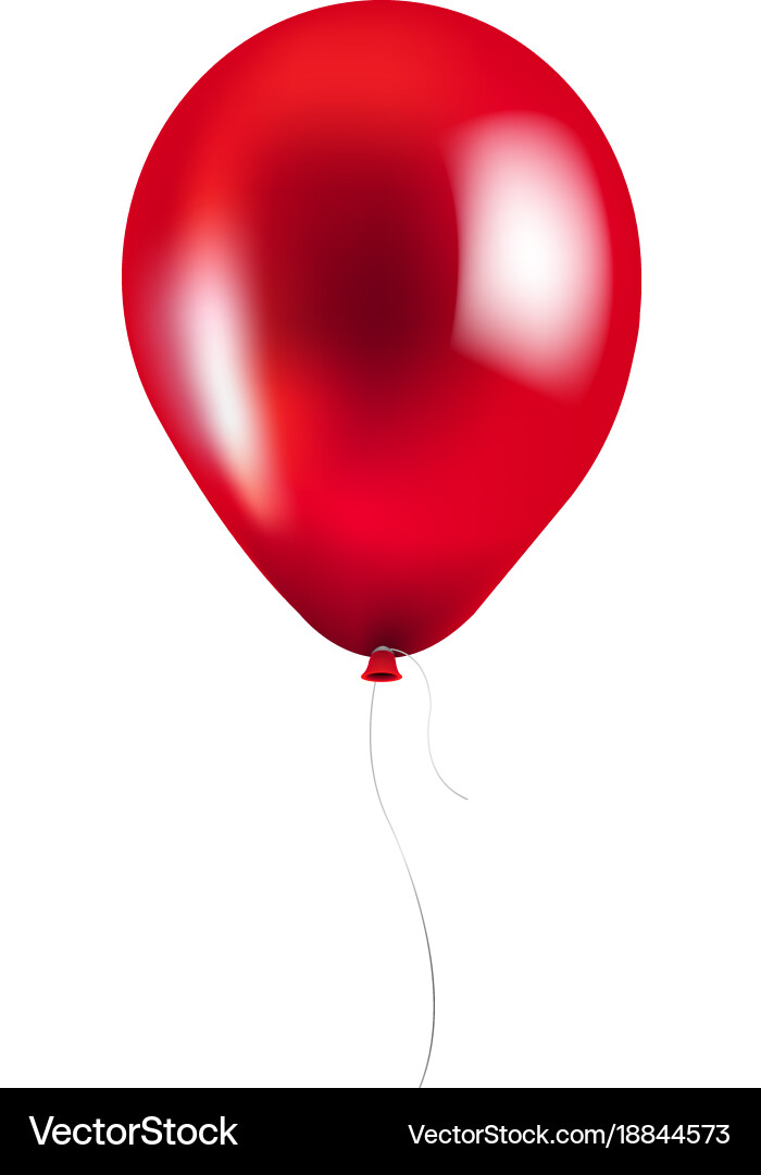Red balloon isolated Royalty Free Vector Image