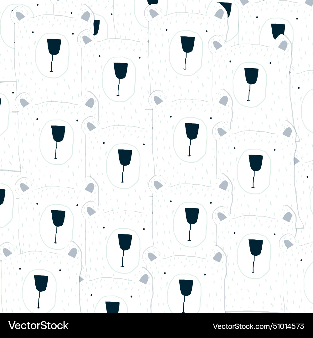 Repeating polar bear Royalty Free Vector Image