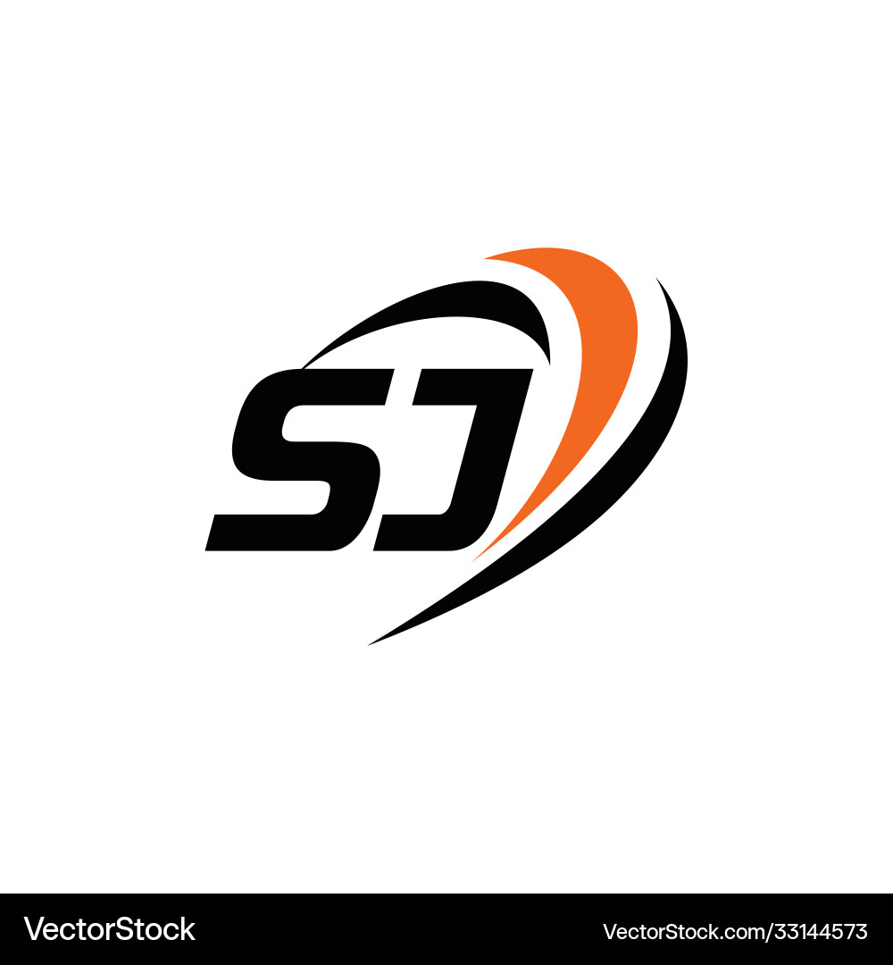 Sj monogram logo Royalty Free Vector Image - VectorStock