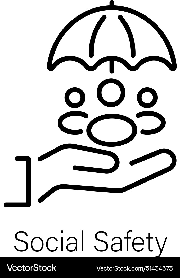 Social safety Royalty Free Vector Image - VectorStock