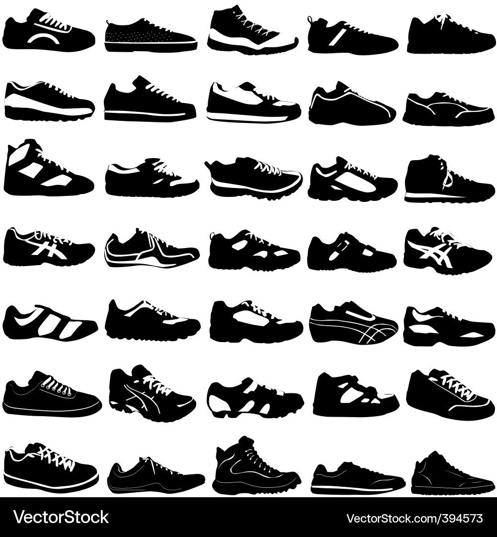Sport Shoe Collection Royalty Free Vector Image