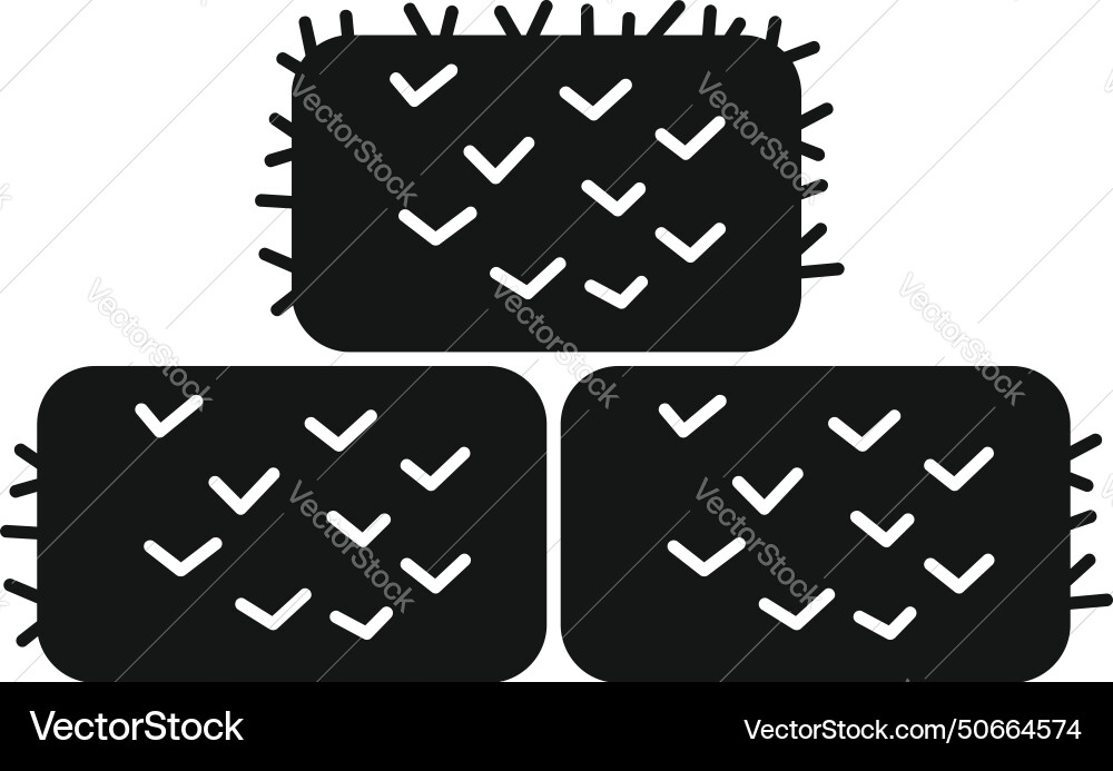 Bale hay stack icon simple agriculture Royalty Free Vector