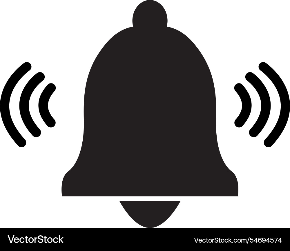 Bell ringing icon notification ring Royalty Free Vector