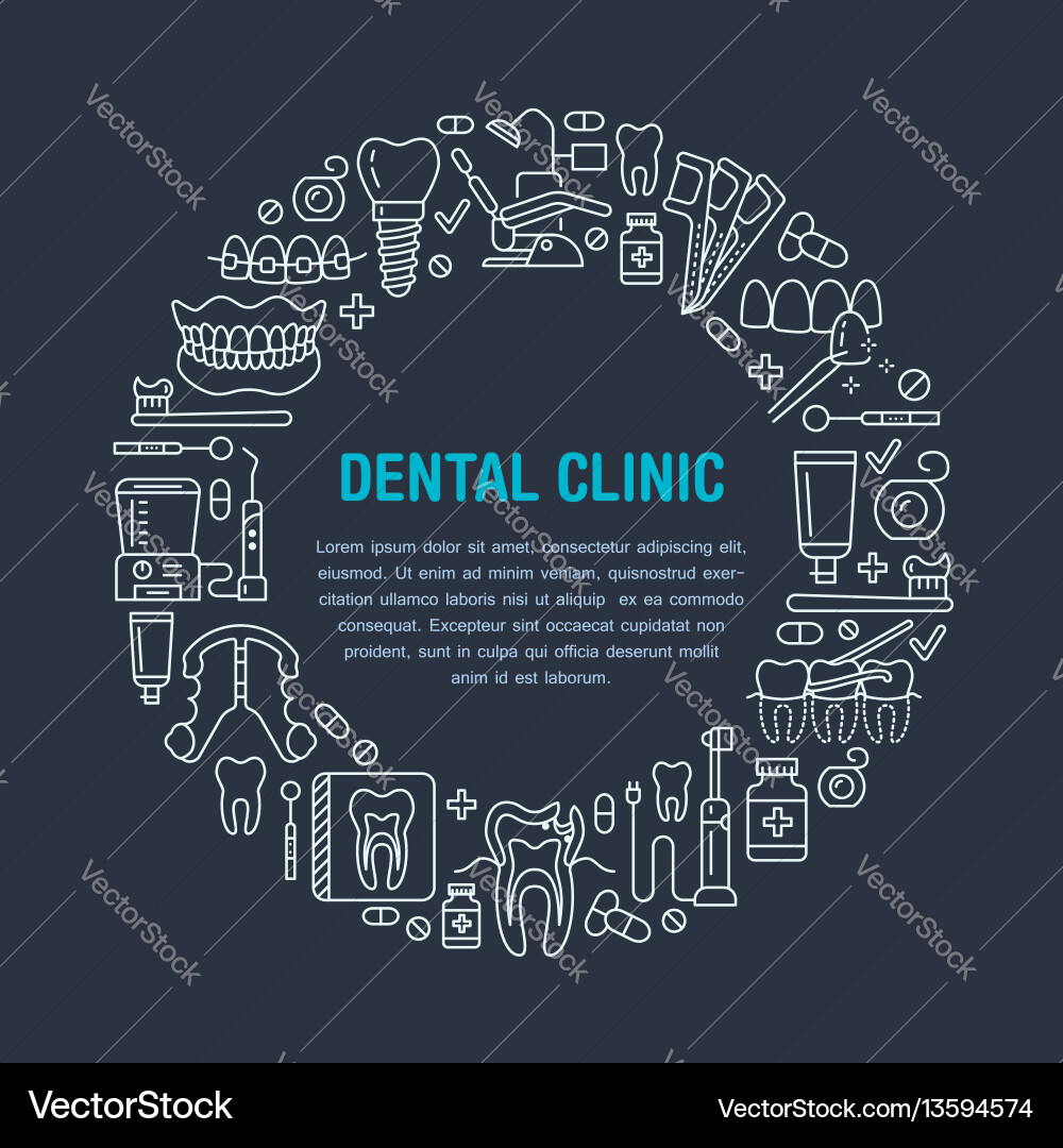 Dental Care & Orthodontics Banner Royalty Free Vector