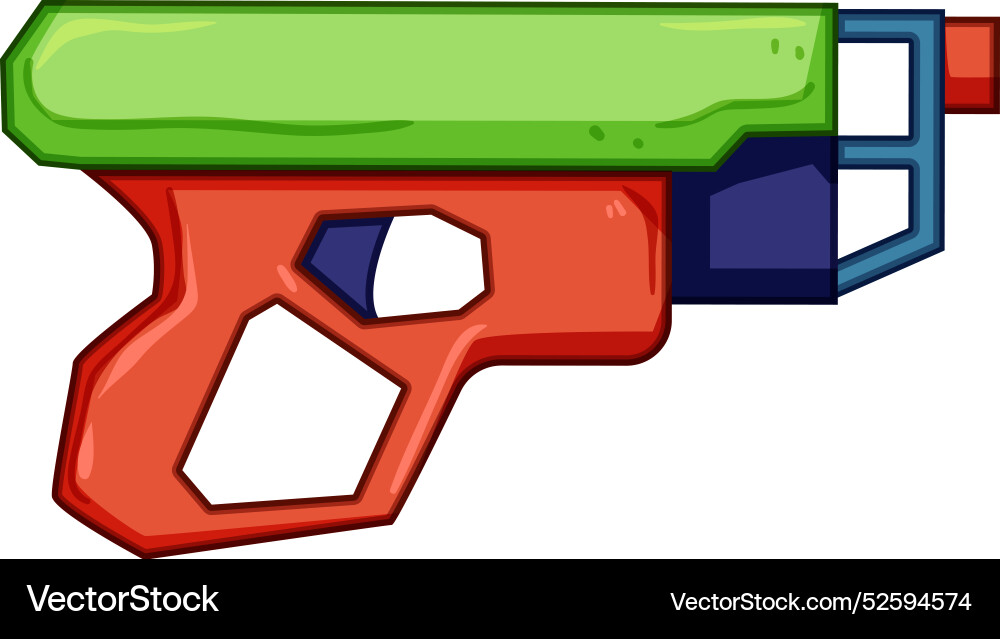 Effect blaster gun cartoon Royalty Free Vector Image
